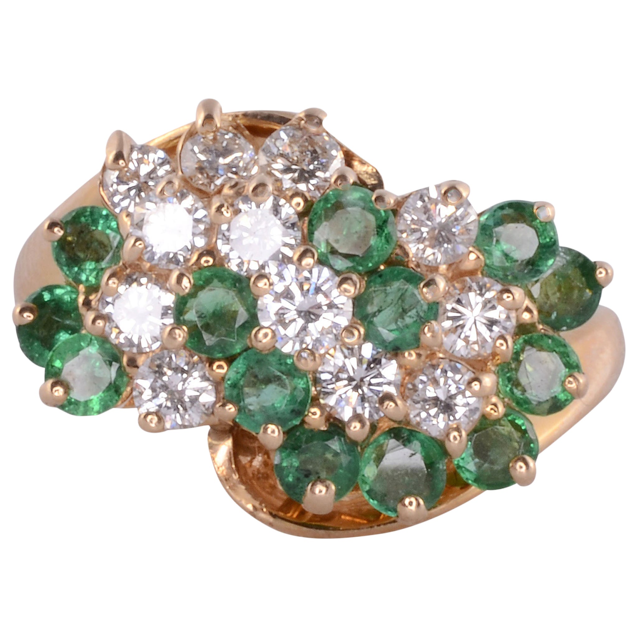 Antique Georgian Emerald Diamond Cluster Ring at 1stDibs | georgian ...