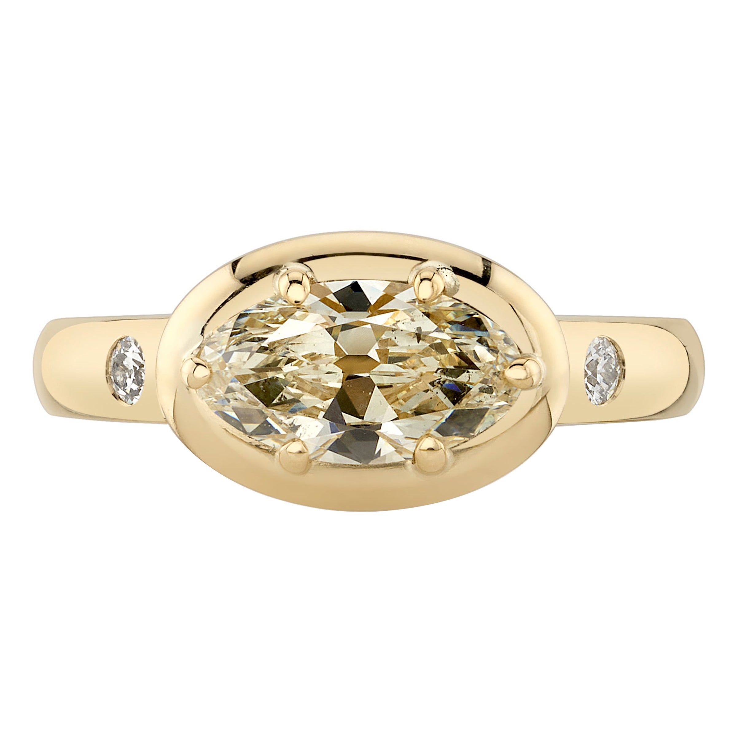 2.57 Carat Vintage Moval Ring at 1stDibs | antique moval diamond