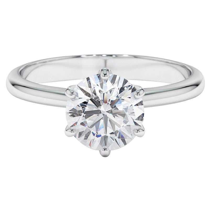 Crisscut Diamond Engagement Ring GIA Certified 18K White Gold 1.11ct ...