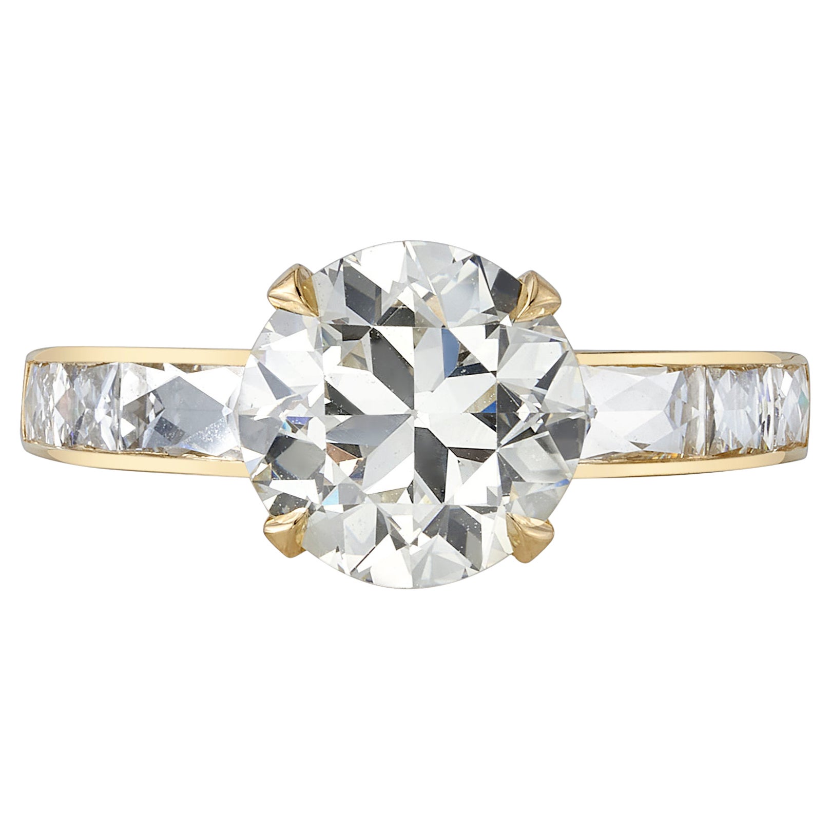 Handcrafted Christina Old European Cut Diamond Ring by Single Stone For ...