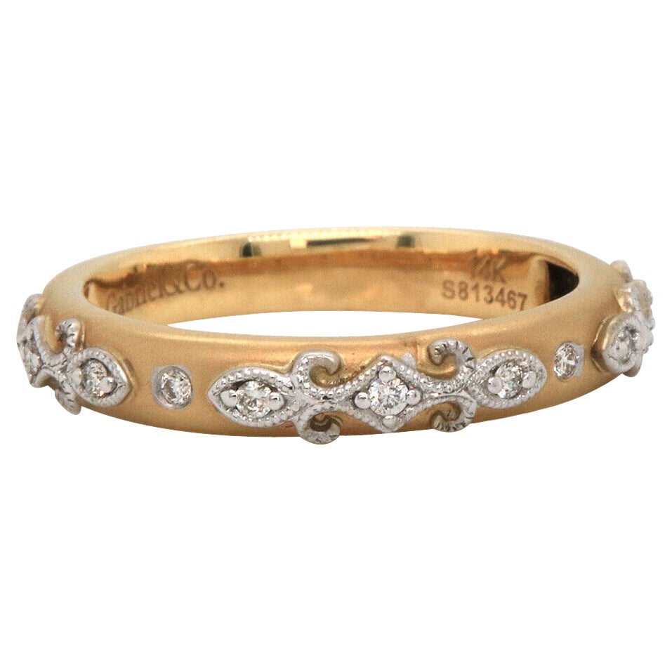 Customizable Diamond Cluster Ring, 14 Karat Yellow Gold Gabriel Bubble ...
