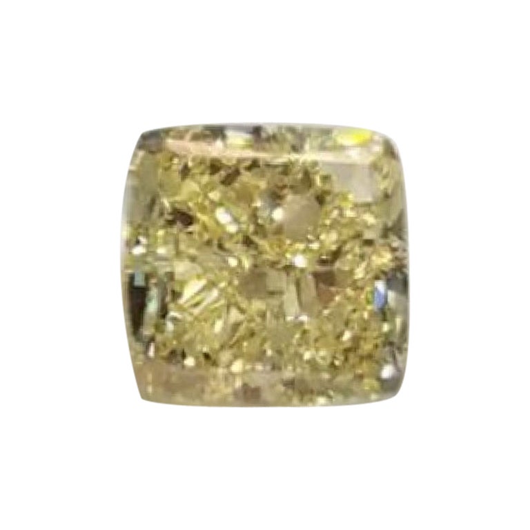 GIA Certified 8.01 Carat Fancy Dark Yellow Cushion Cut Diamond Ring For ...