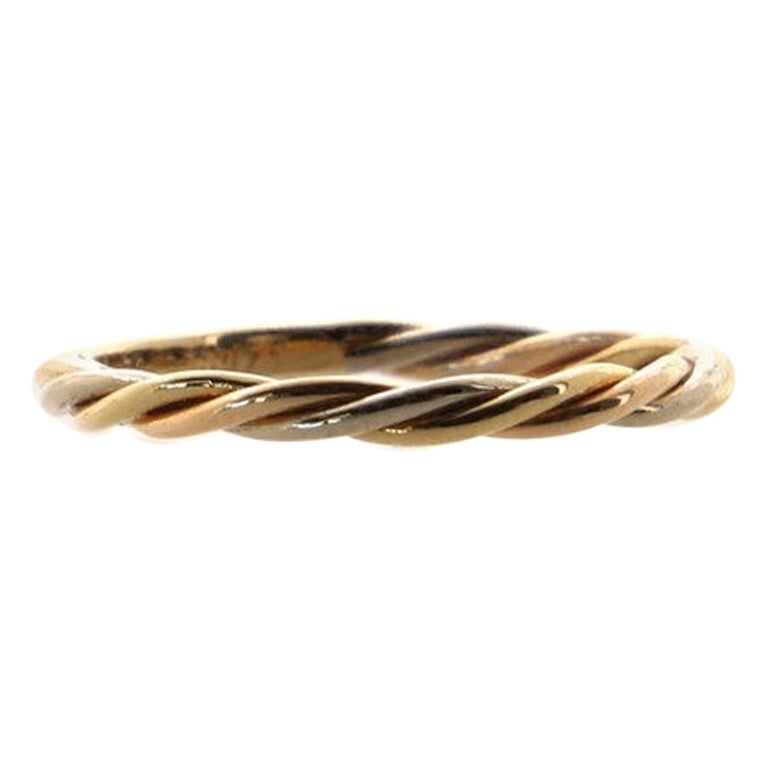 Cartier Cable Twist Ring 18K Tricolor Gold at 1stDibs