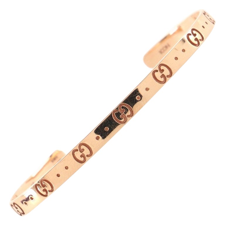 Gucci Icon Bangle Bracelet 18K Rose Gold at 1stDibs