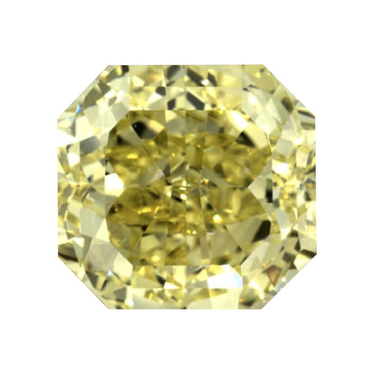 Diamant jaune radiant de 3,2 carats certifié par le GIA En vente sur ...