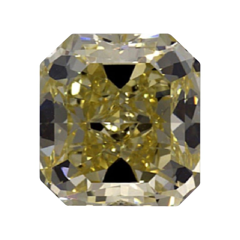 GIA Certified 3.56 Carat Radiant Fancy Yellow Diamond For Sale at ...