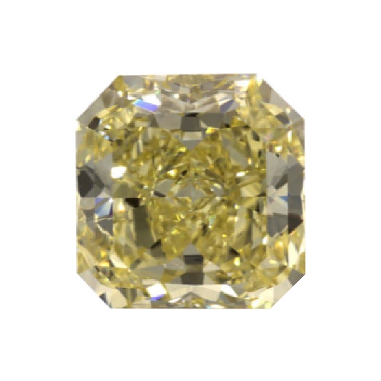 GIA Certified 3.56 Carat Radiant Fancy Yellow Diamond For Sale at ...