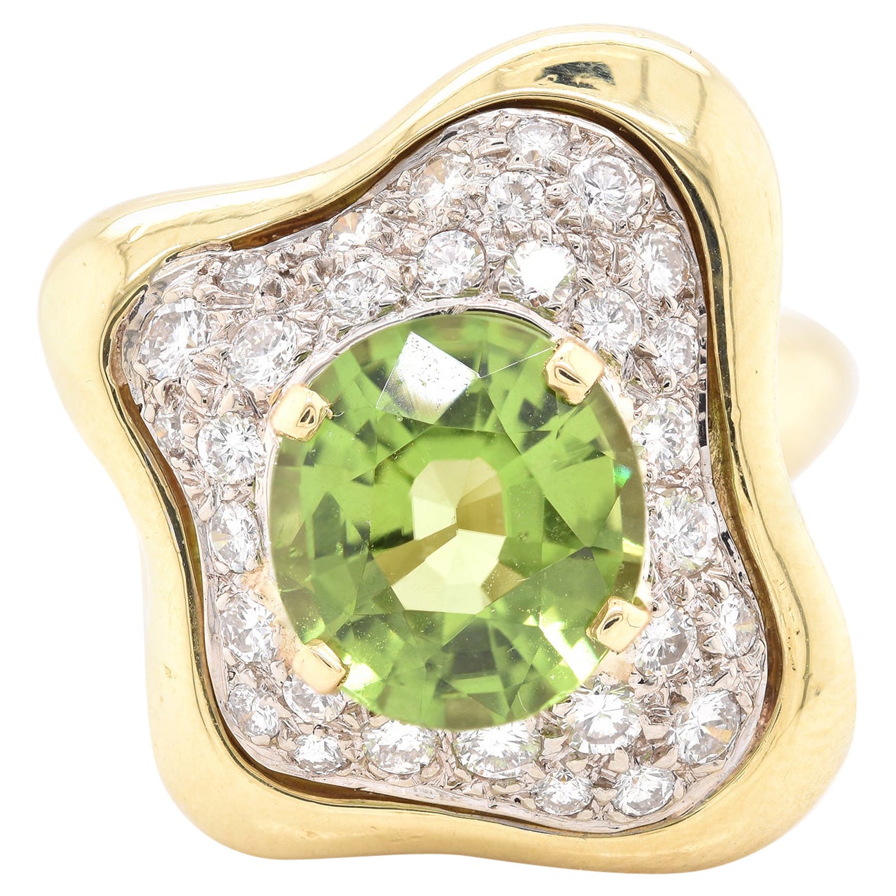 14 Karat Yellow Gold Vintage Pearl and Ruby Freeform Ring For Sale at ...