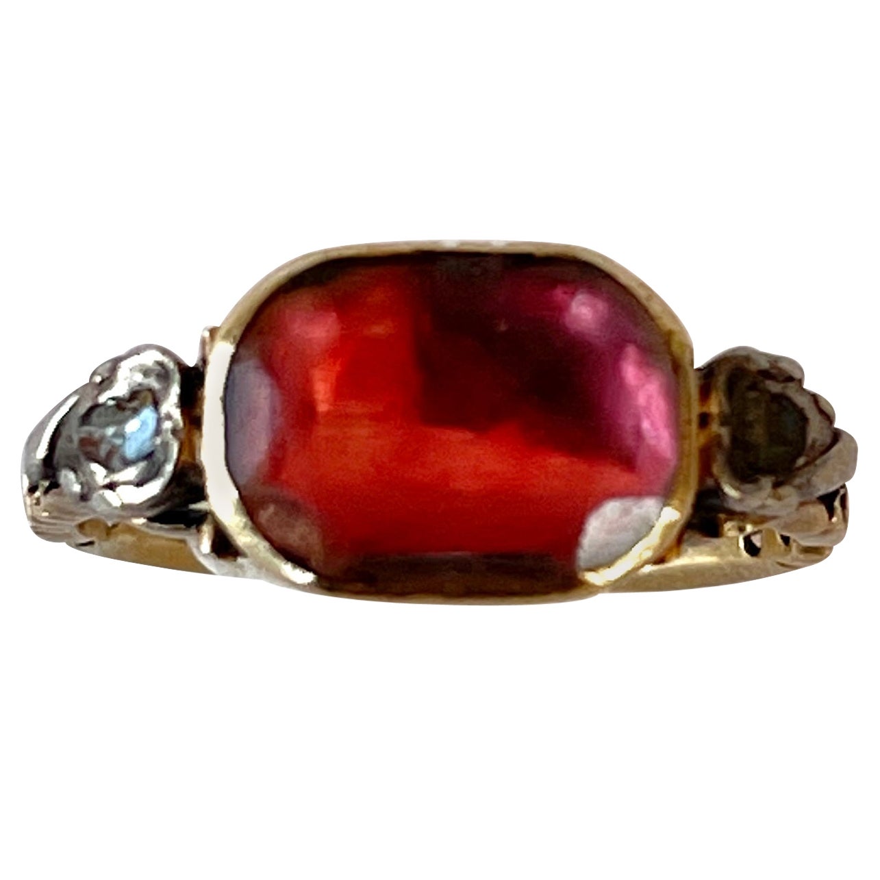 Victorian Pink Paste Diamond Portuguese Ring For Sale at 1stDibs ...