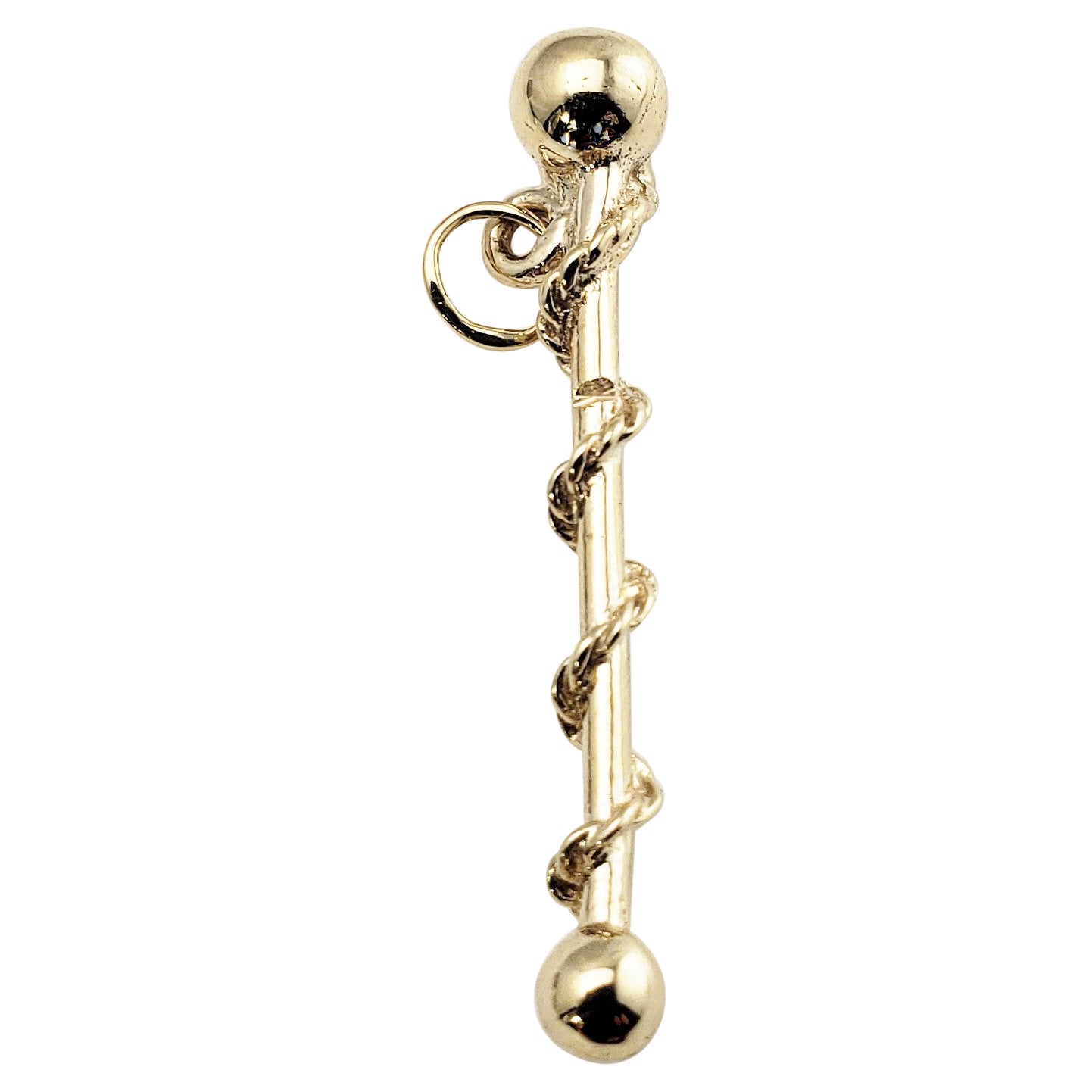 14 Karat Yellow Gold and Mother of Pearl Drum Charm For Sale at 1stDibs