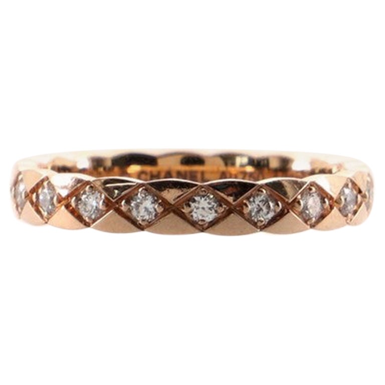 Chanel Coco Crush Ring 18K Beige Gold and Diamonds Mini at 1stDibs