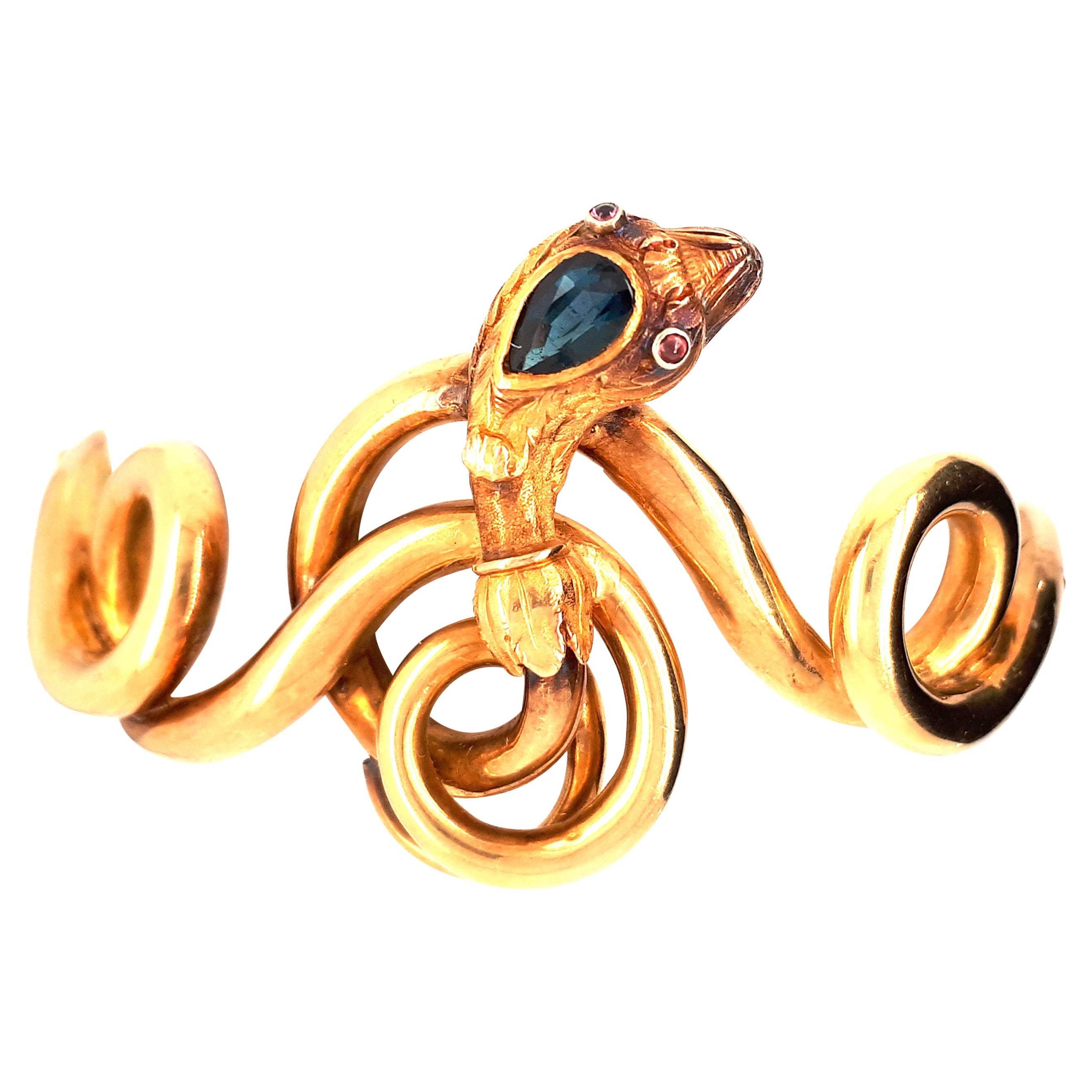 Gold Snake Bangle Bracelet at 1stDibs | 14k gold snake bangle bracelet ...
