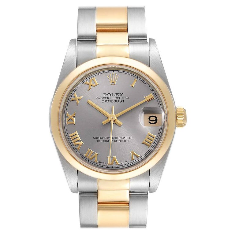 Rolex Datejust 31 Midsize Steel Yellow Gold Slate Dial Ladies Watch ...
