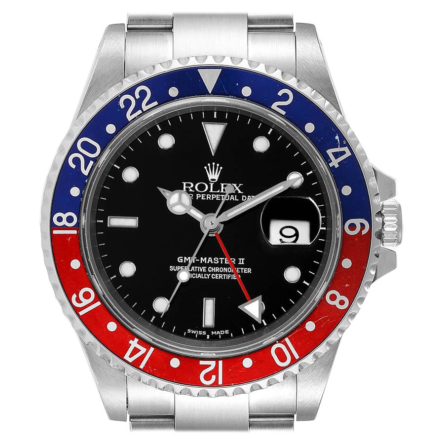 Certified Authentic Rolex GMT Master II32159 Blue Dial For Sale at 1stDibs