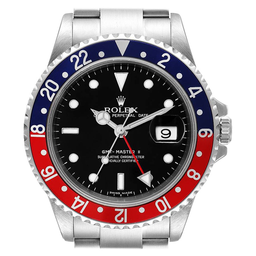 Rolex GMT Master II Error Dial Pepsi Bezel Steel Mens Watch 16710 For ...