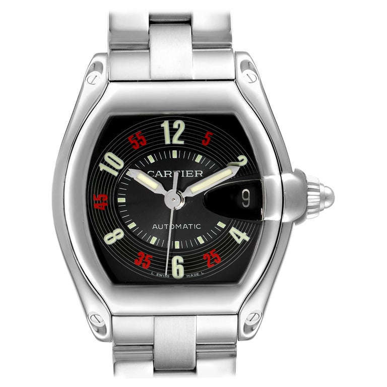 Cartier Roadster Vegas Roulette Red Green Steel Watch W62002V3 For Sale ...