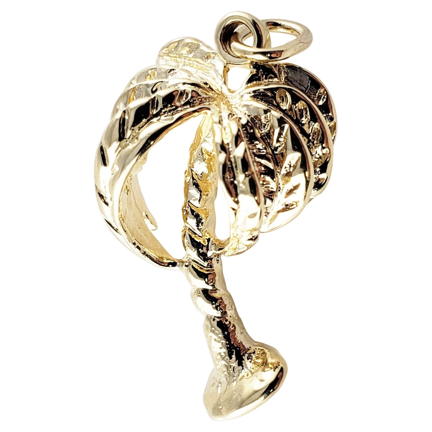 14 Karat Yellow Gold Palm Tree with Man with Machete Charm For Sale at ...