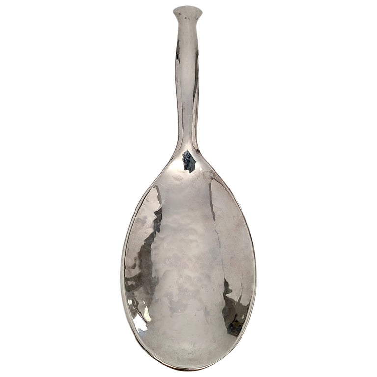 Brandimarte Firenze Hammered Sterling Silver Large Caddy Spoon For Sale ...