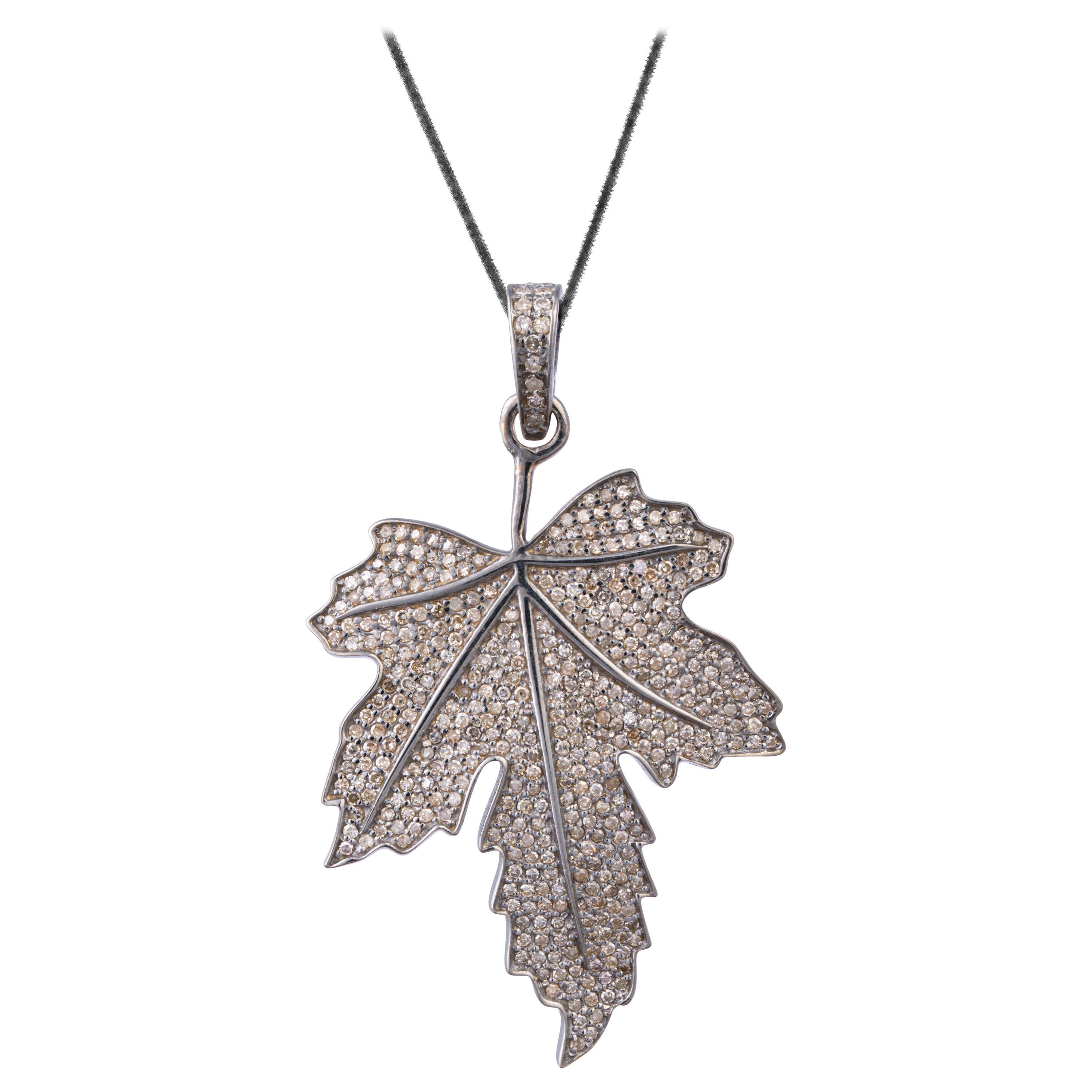 2.89cts Single Cut 925 sterling Silver Pendent For Sale at 1stDibs