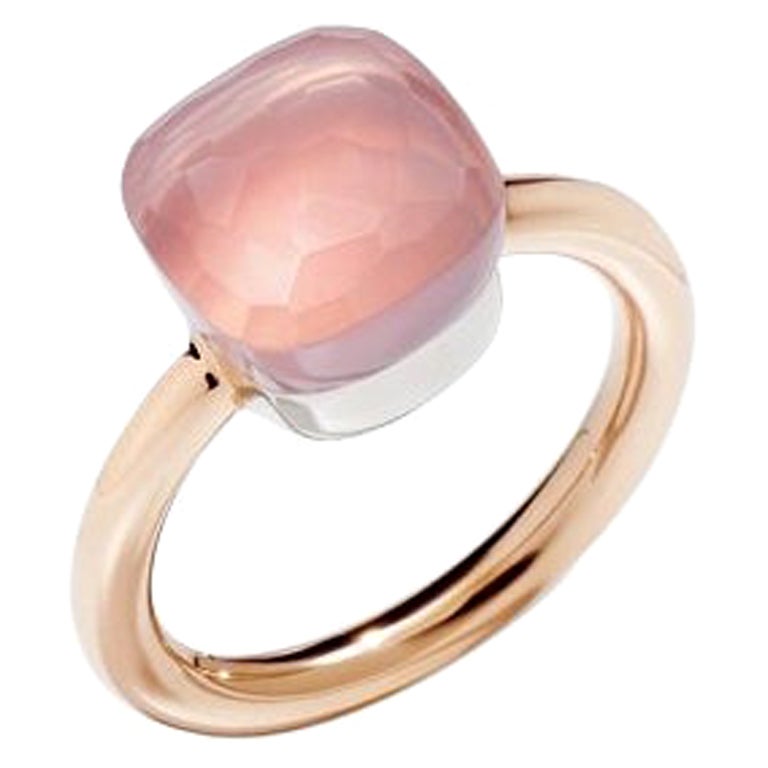 Pomellato Nudo Petit Ring in Rose Gold and White Topaz A.B403/O6/TB at ...
