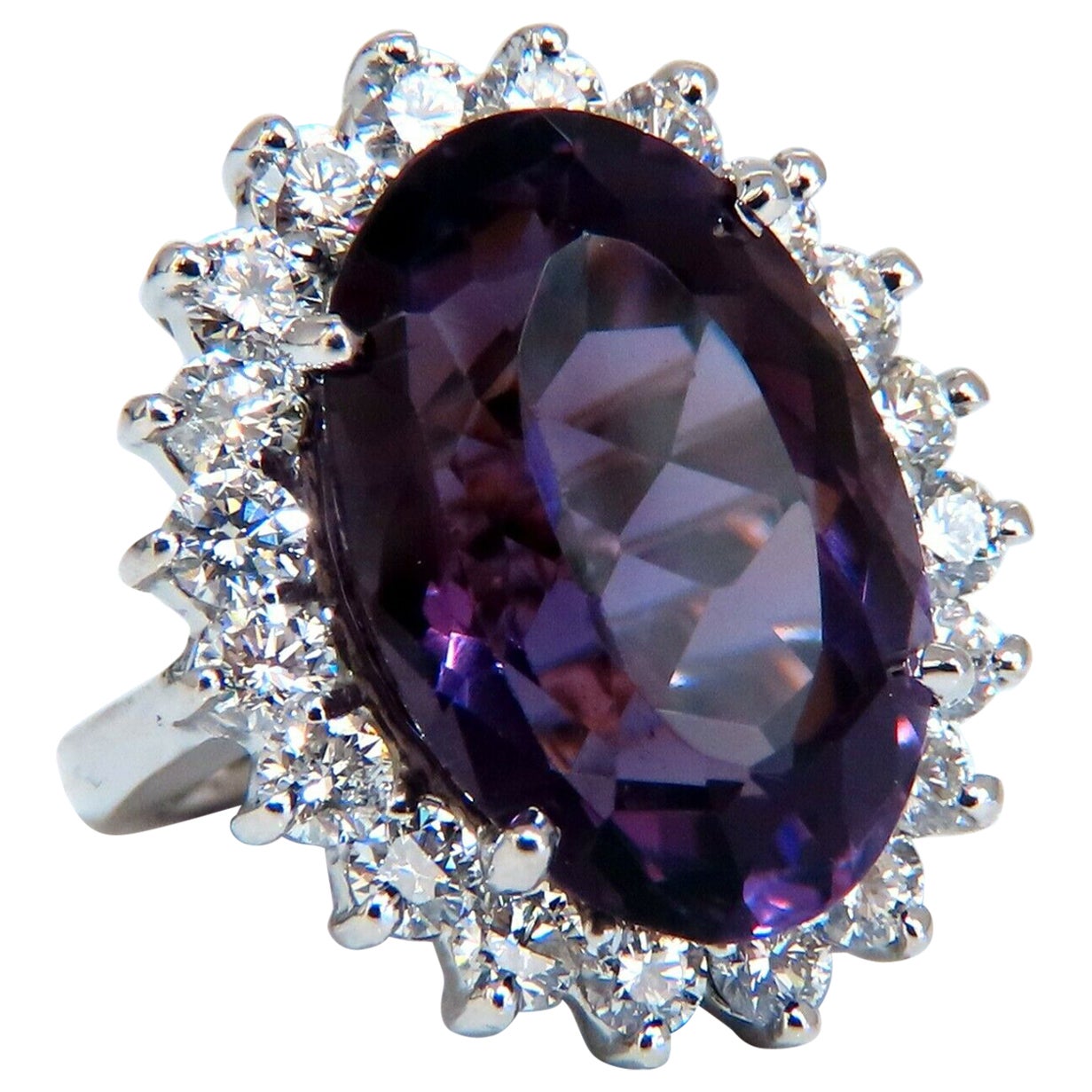 GIA Certified 24.13ct natural red tourmaline 3.00ct diamonds ring 18kt ...