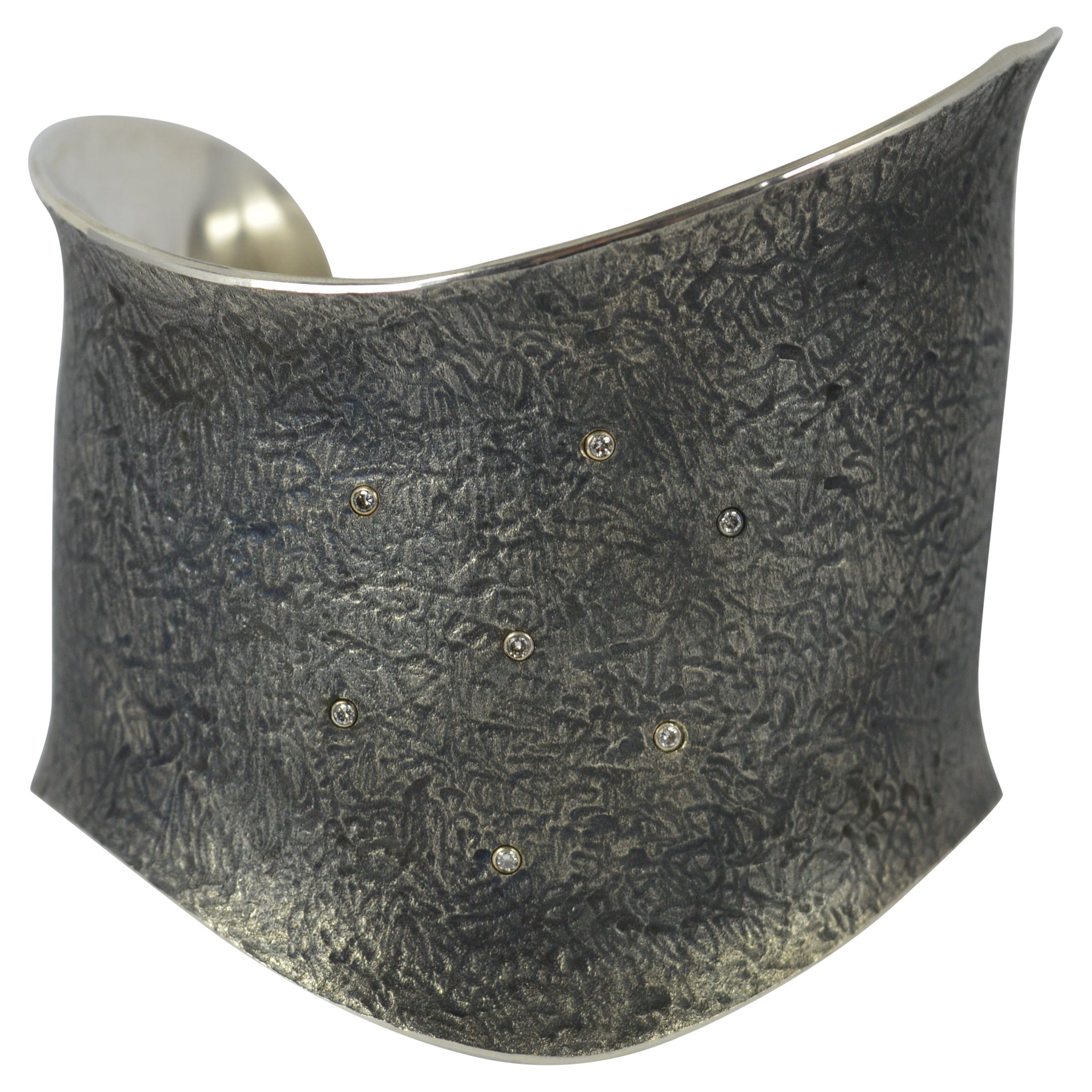 Victorian Aesthetic Movement Silver Cuff Bangle at 1stDibs