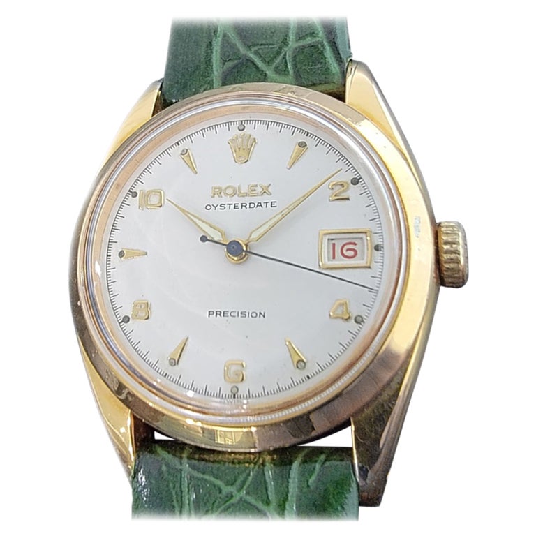 Rolex Precision, 14ct Gold, c1945. at 1stDibs