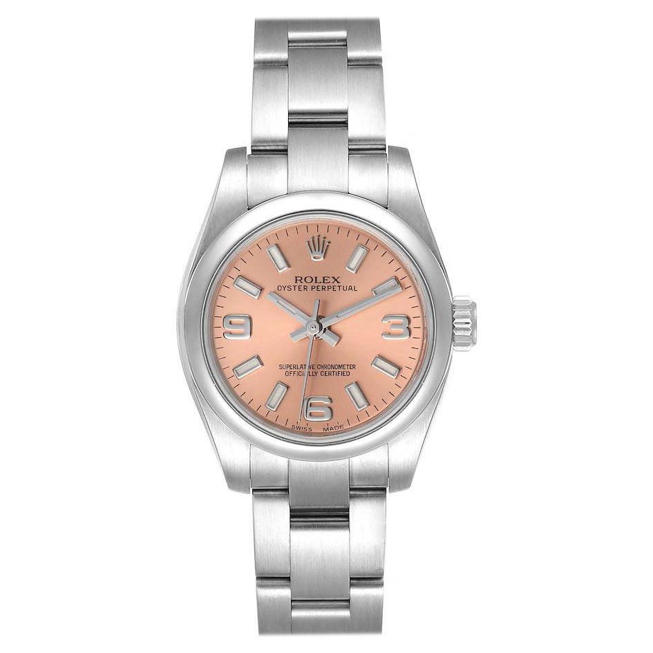 Rolex Oyster Perpetual Nondate White Dial Ladies Watch 176200 For Sale ...
