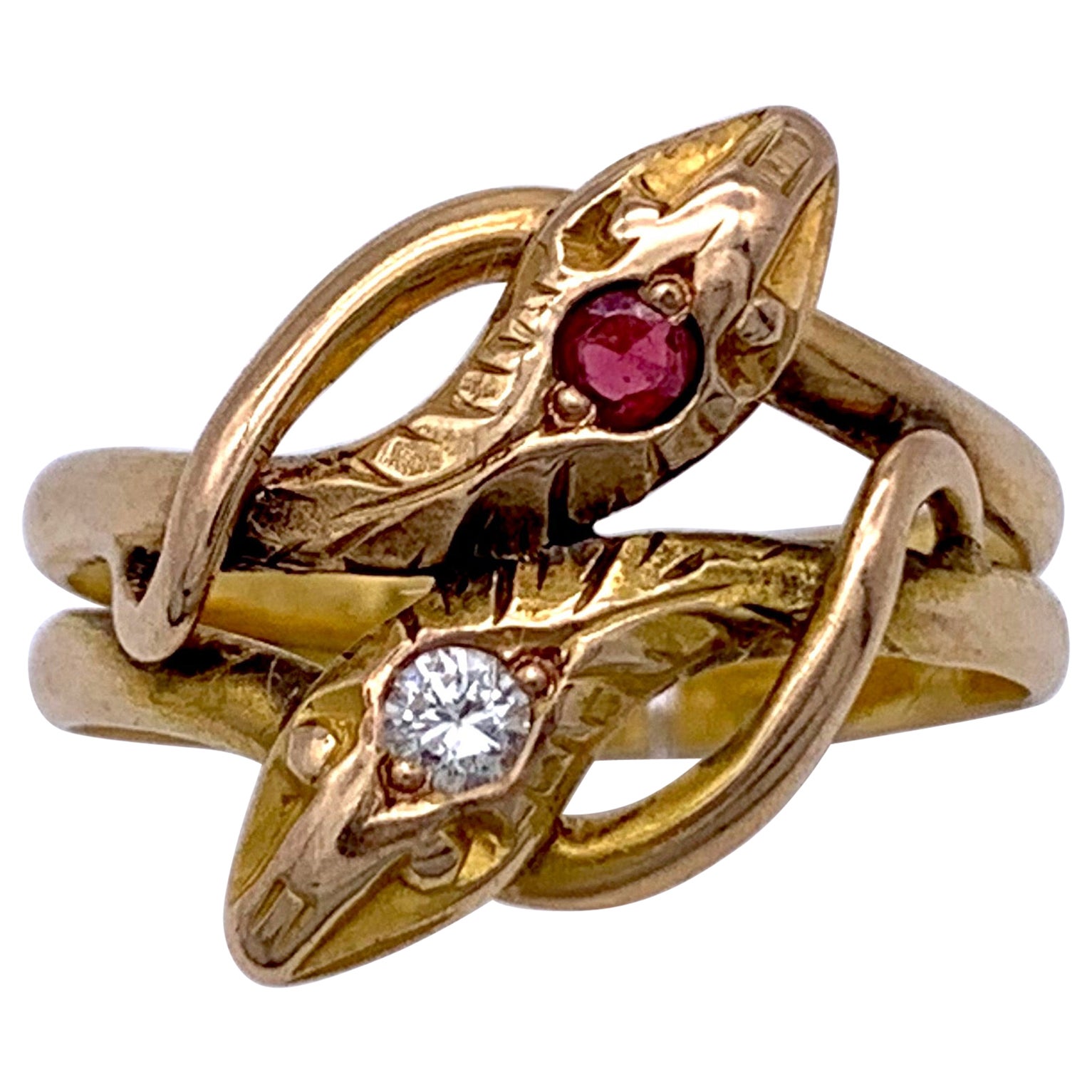 Antique Victorian Gold Snake Ring at 1stDibs | antique gold snake ring ...
