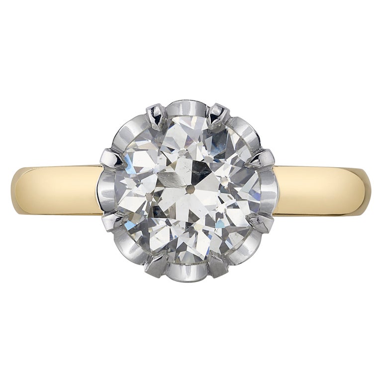 Handcrafted Jolene Old European Cut Diamond Ring by Single Stone at ...