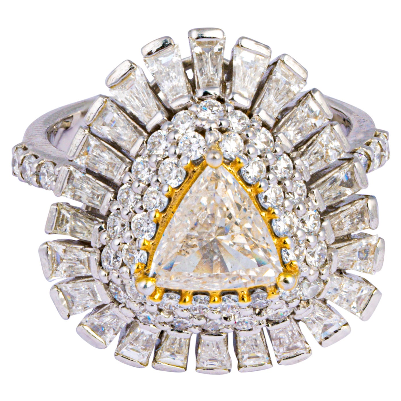 One-of-a-Kind Mix Fancy Cut Diamond Gold Ring For Sale at 1stDibs