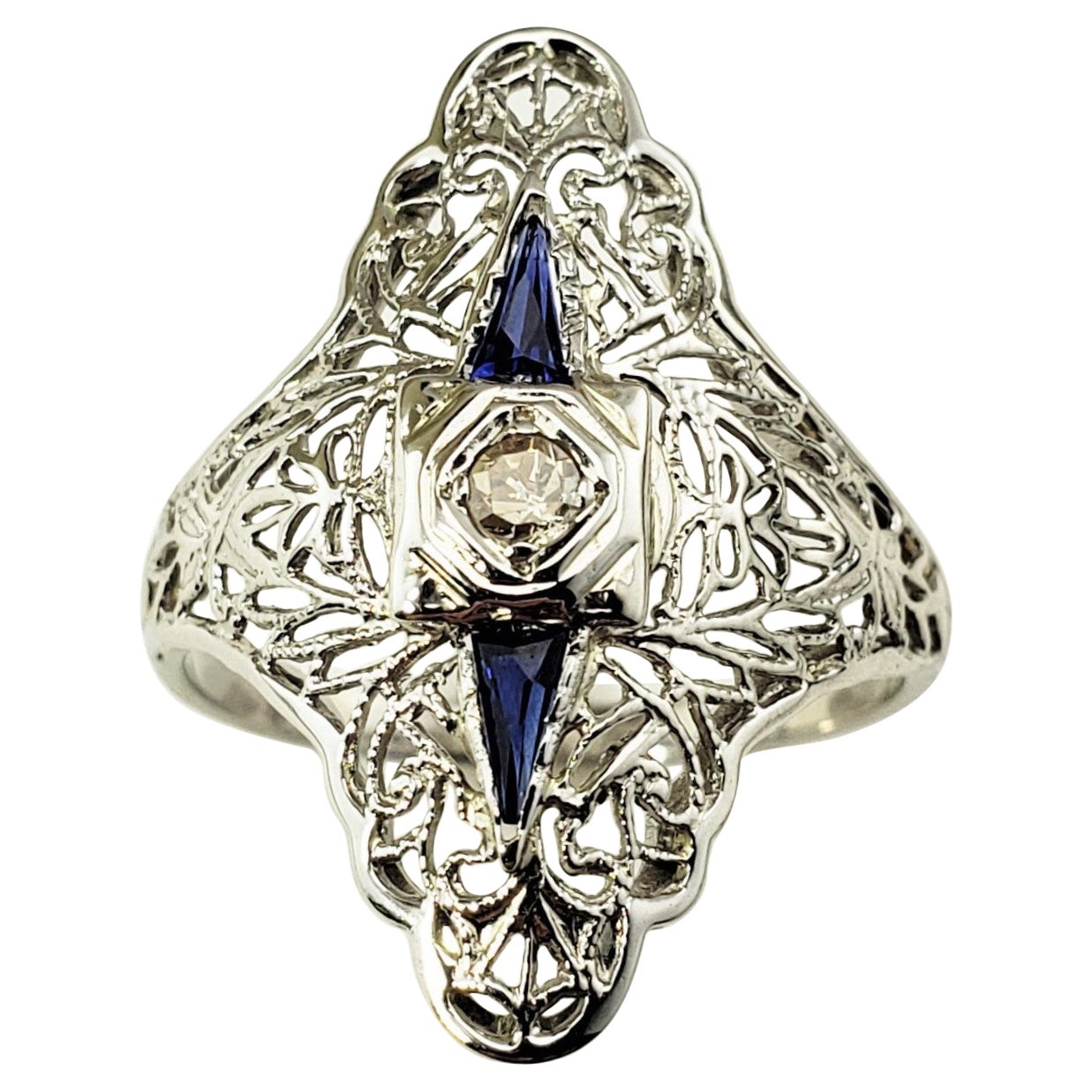 Diamond Scalloped Open Filigree Ring at 1stDibs