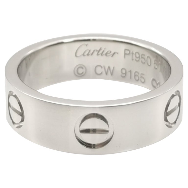 Cartier Platinum PT950 Love Ring at 1stDibs | cartier ring pt950
