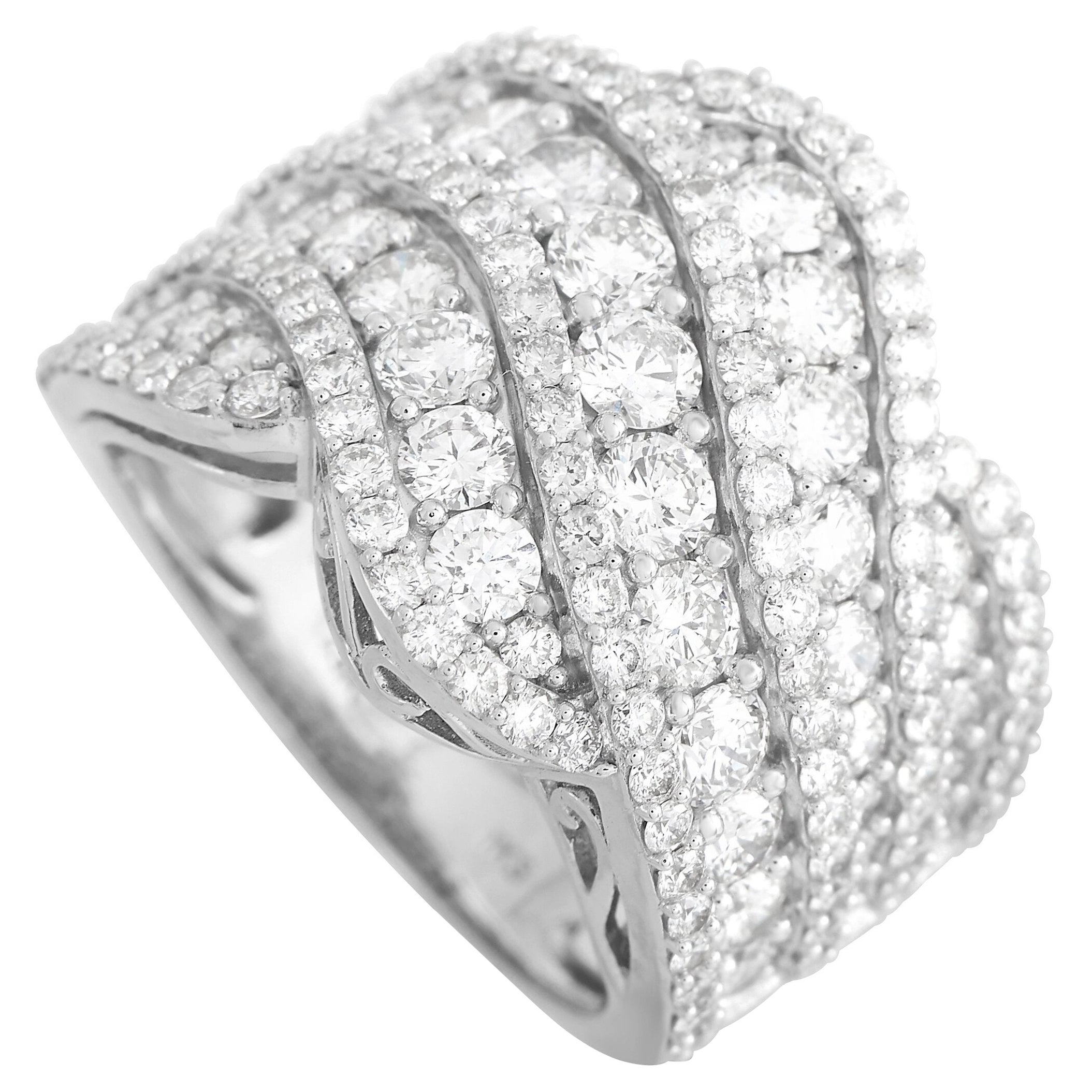 LB Exclusive 14K Yellow Gold 4.00 Ct Diamond Ring at 1stDibs