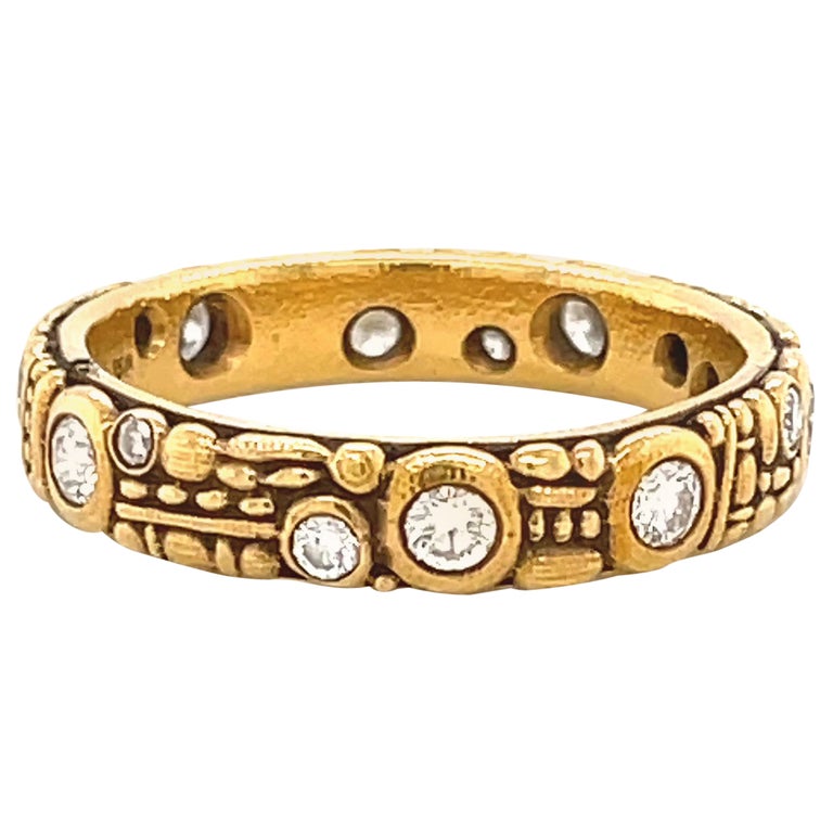Alex Sepkus Diamond 18 Karat Gold Ring For Sale at 1stDibs