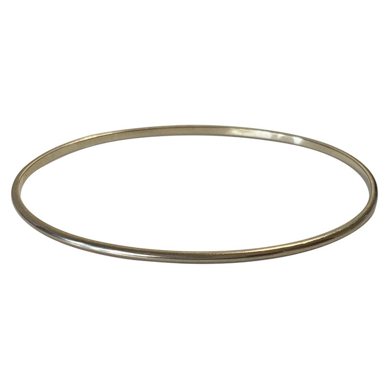 9ct 375 Gold Modern Solid Bangle For Sale at 1stDibs