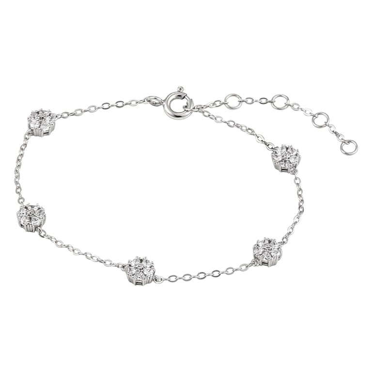 Delicate Blossom Chain Bracelet For Sale at 1stDibs