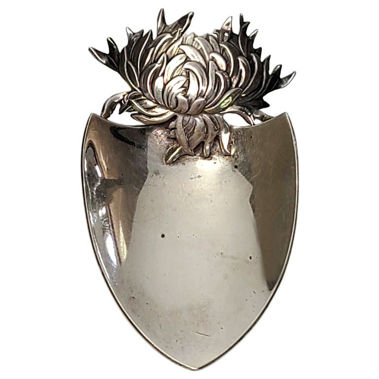 George W Shiebler Sterling Silver Chrysanthemum Nut Shovel Spoon with ...