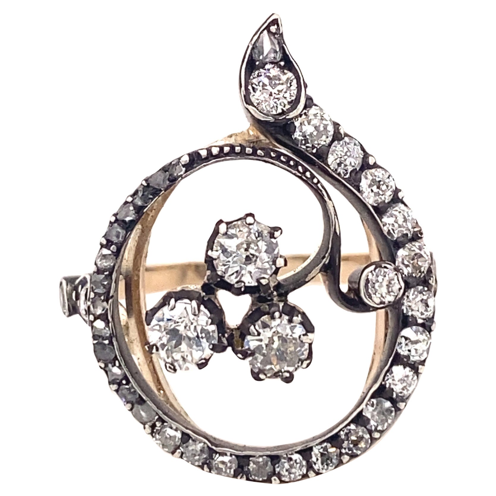 Antique French Long Diamond Ring at 1stDibs | antique french rings