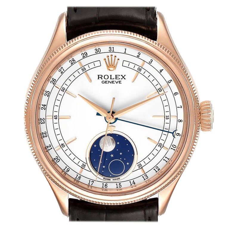 Rolex Cellini Moonphase Everose Gold Automatic Mens Watch 50535 For Sale at 1stDibs