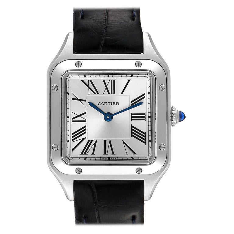 Cartier Santos Dumont Small Steel Ladies Watch WSSA0023 Box Card For ...