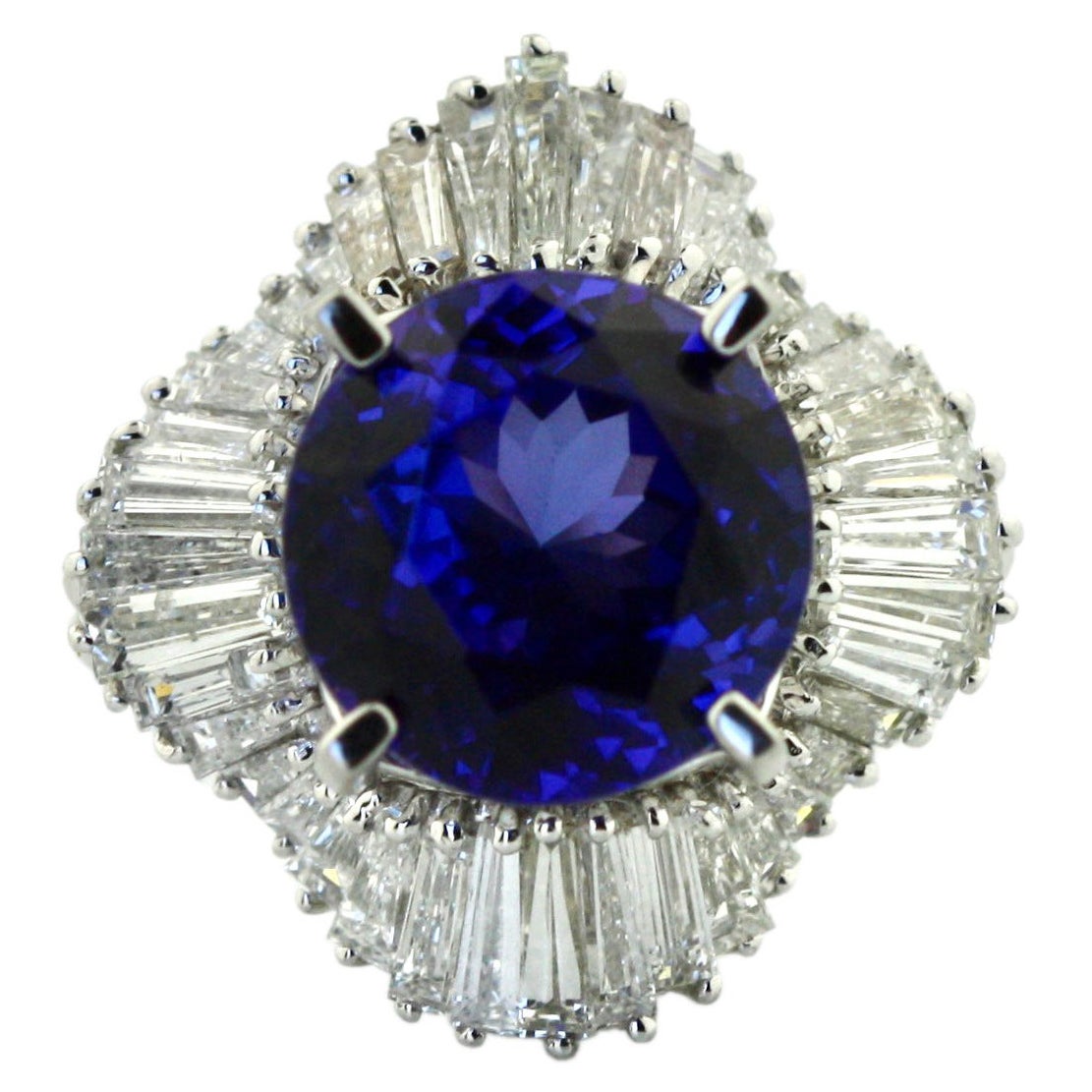 Tiffany and Co. Large Tanzanite Diamond Platinum Ring at 1stDibs ...