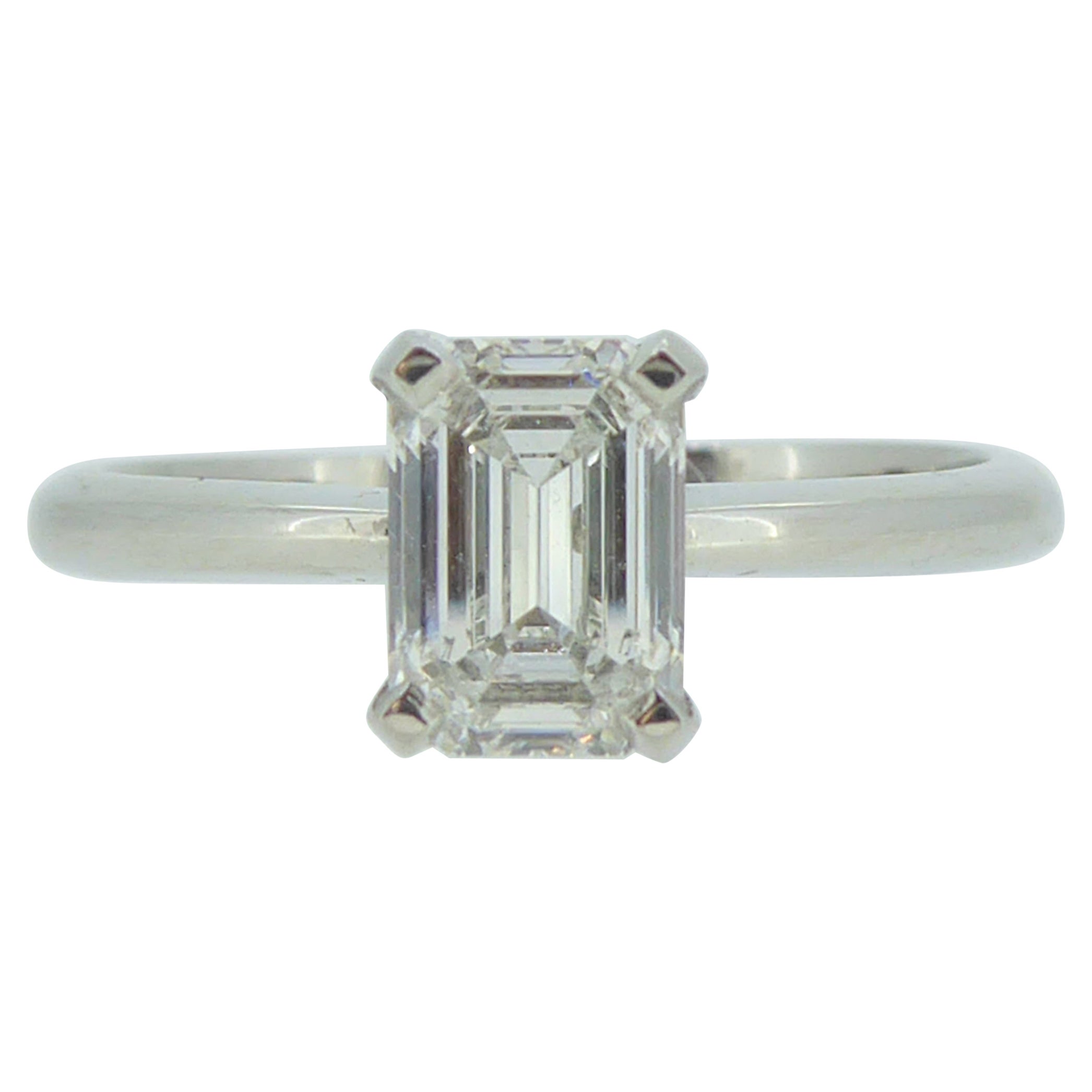 11.45ct Emerald Cut Diamond Solitaire Ring For Sale at 1stDibs