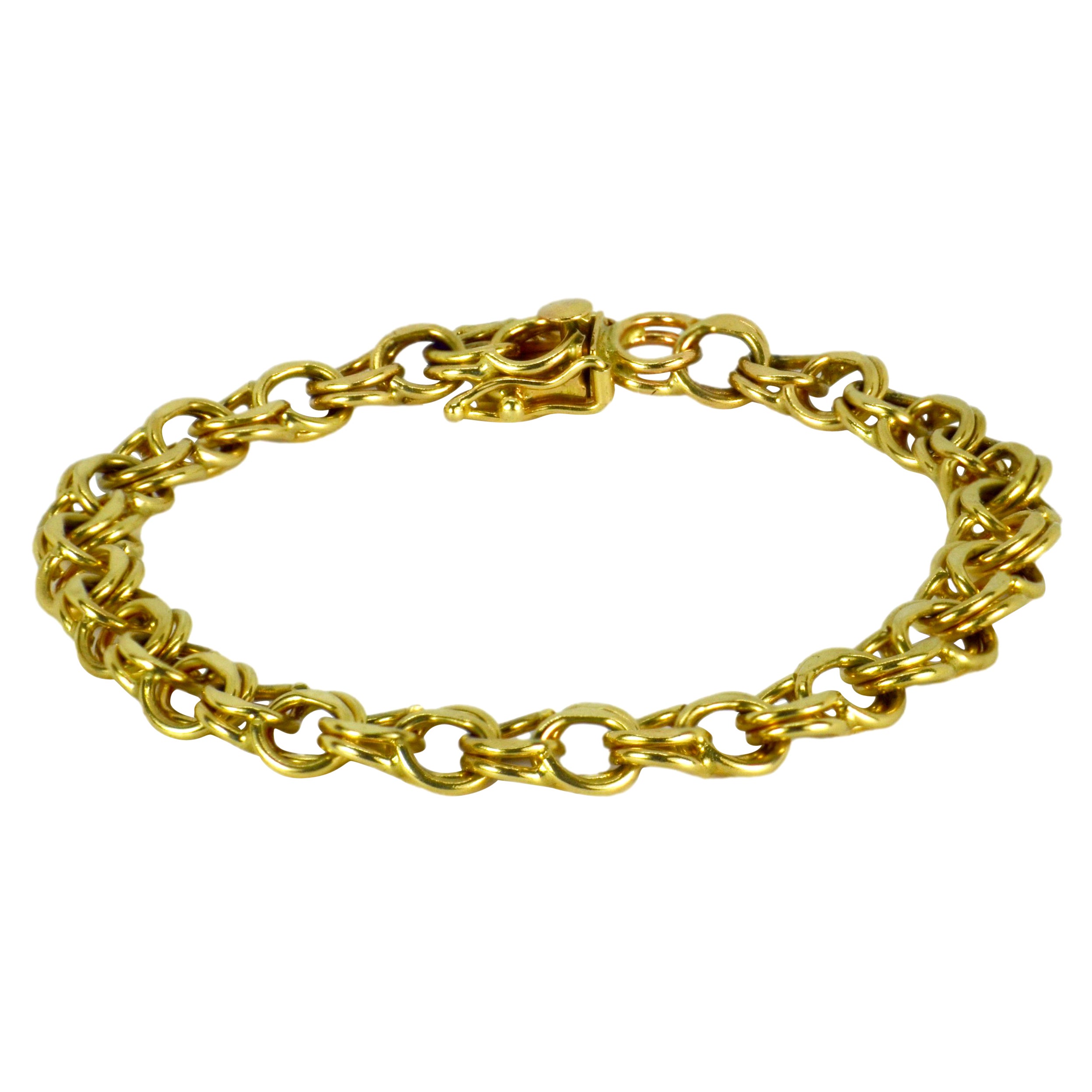 Vintage Gold Link Bracelet at 1stDibs