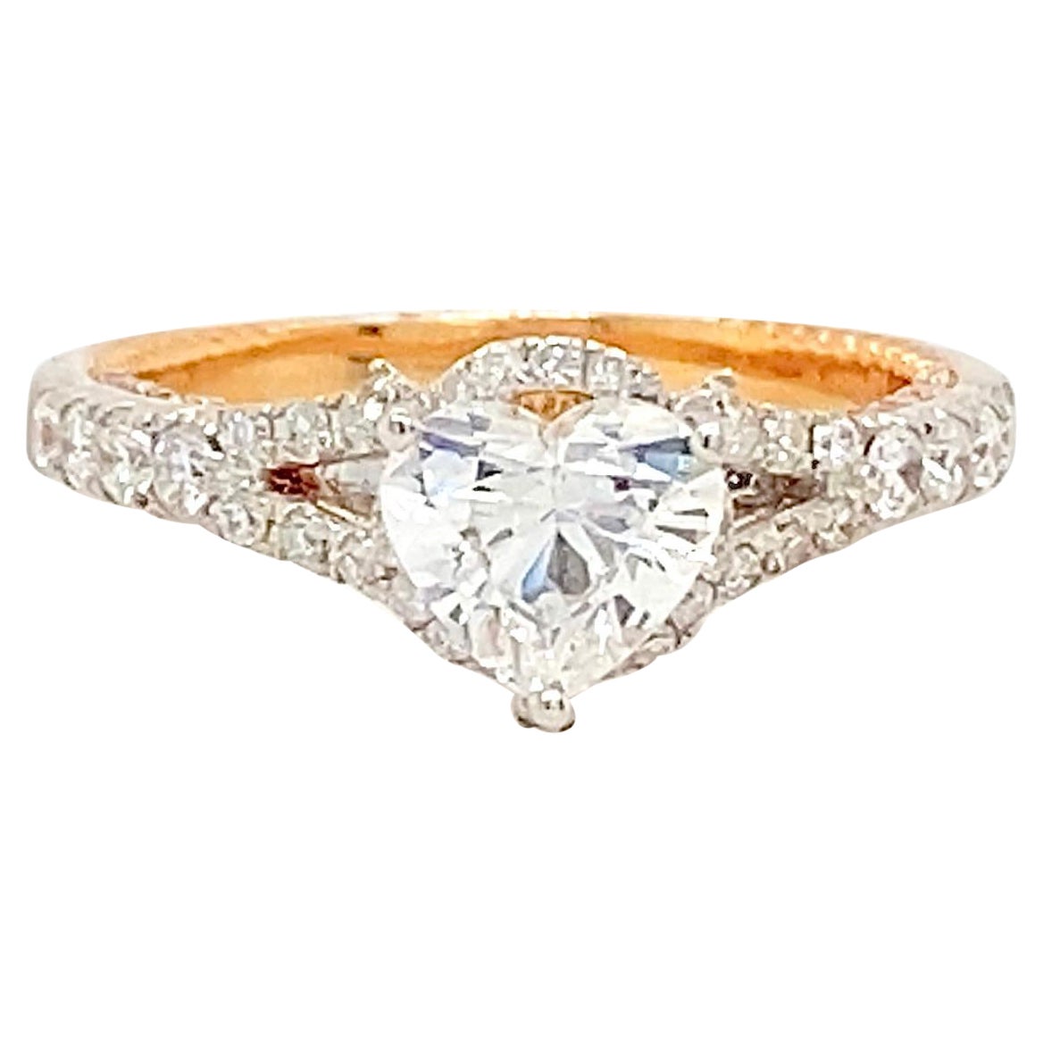 8.02 Carat Fancy-Colored Heart Shaped Diamond Ring at 1stDibs