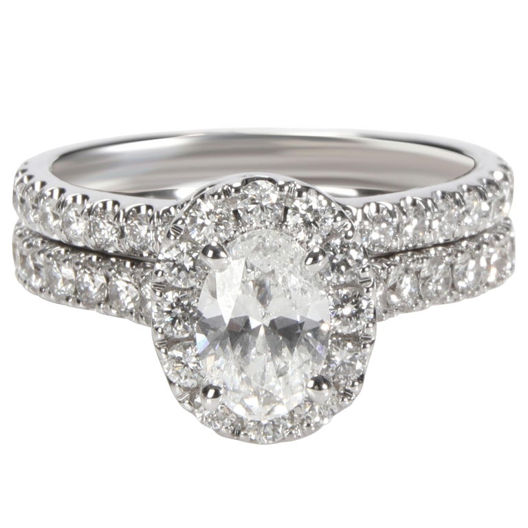 Neil Lane Diamond Wedding Set in 14K White Gold H-I I1 2.15 CTW For ...