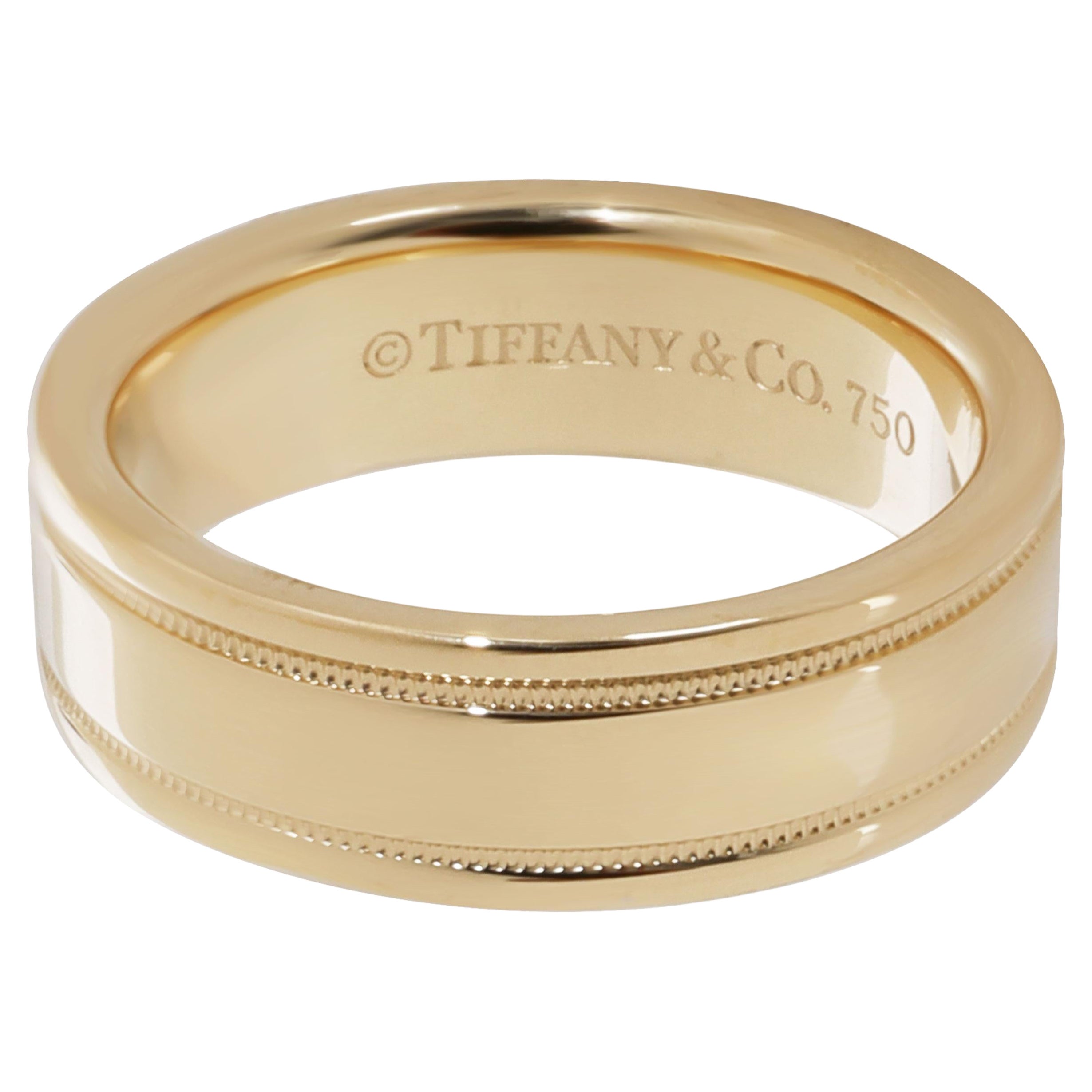 Tiffany and Co. Tiffany 1837 Collection Engraved Band Ring in 18 Karat ...