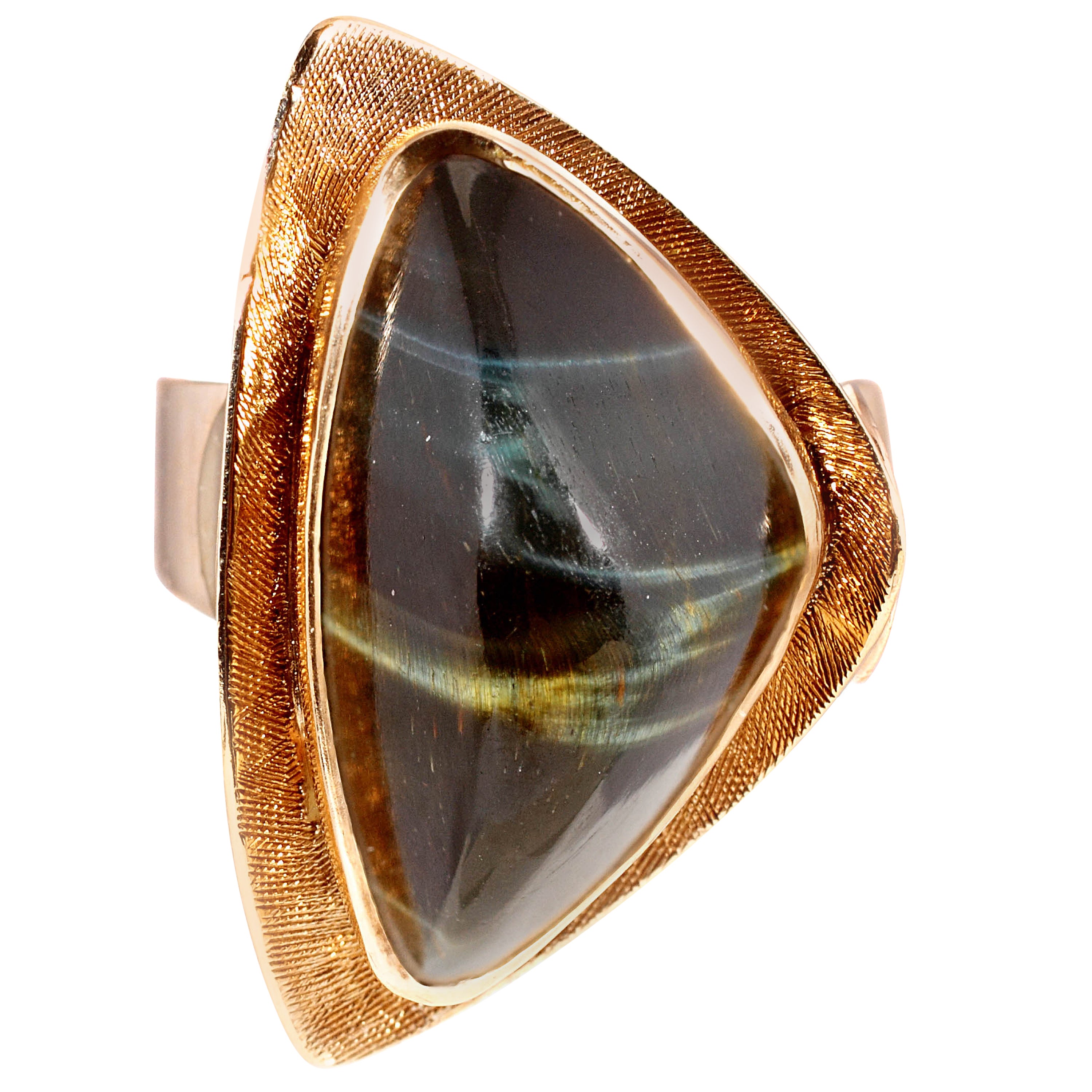 Cartier Tiger's Eye Gold Ring at 1stDibs