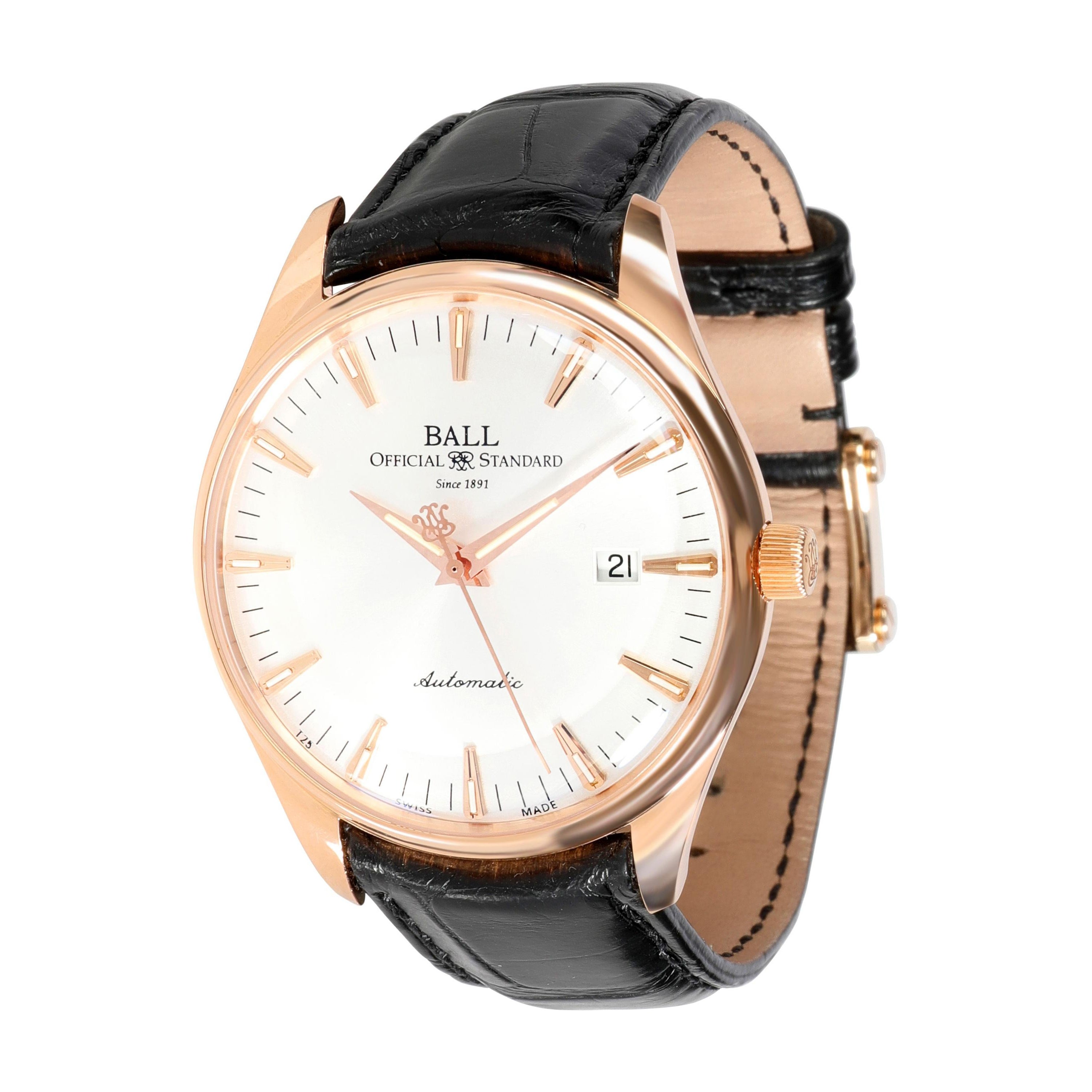 Ball Trainmaster 120 NM2888D Men's Watch in 18kt Rose Gold For Sale at ...