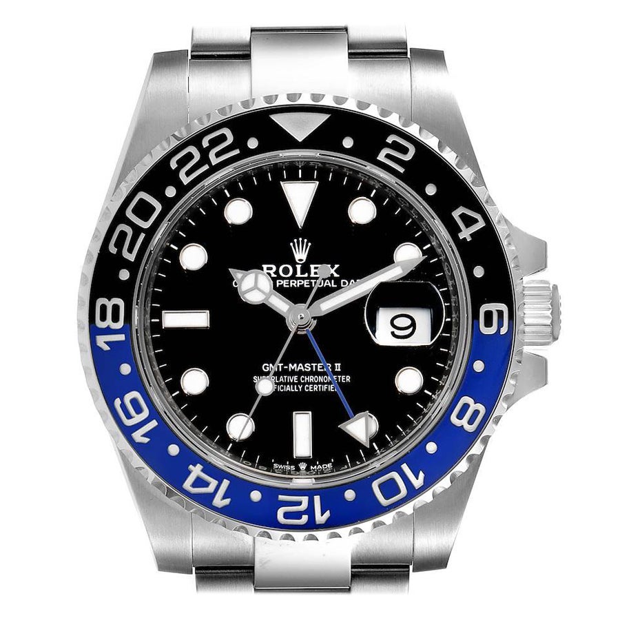 Rolex GMT Master II Black Blue Batman Jubilee Mens Watch 126710 ...